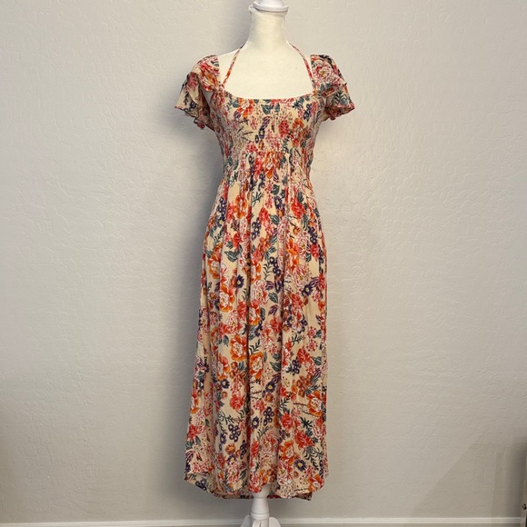 Patrons of Peace | Dresses | Patrons Of Peace Multicolor Floral Midi ...